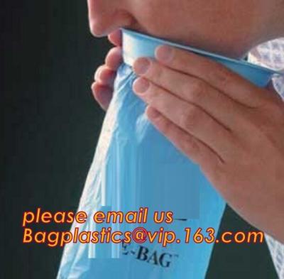 China 1000ml and 2000ml plastic medical emesis bag with custom printing, 24 pcs per pack,Airplane Emesis Vomit Bag Disposable for sale