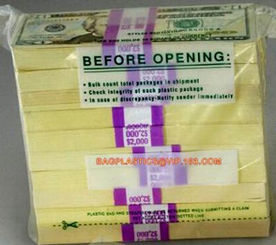 China Bank Security Cash Bags/Coin Deposit Bags, Custom Large Clear Heavy Duty Plastic Security Coin Deposit Bags Cash Money B for sale