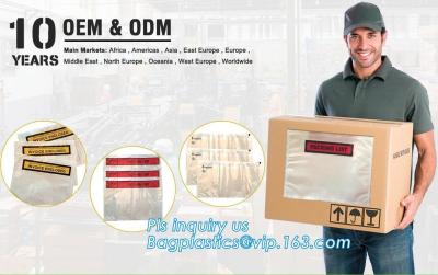 China adhesive printed Fedex packing list envelope for documents, postal self adhesive packing list enclosed plastic envelopes for sale