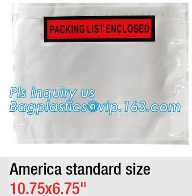 China Waterproof packing list envelopes with self adhesive A3 A4 B4 B5 A7 C5 C7size, packing list enclosed envelope a5, bageas for sale