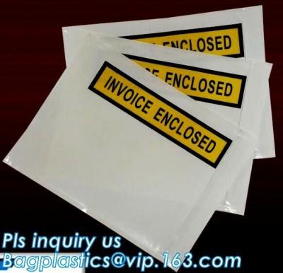 China Clear Adhesive Back, Packing List / Shipping Label Envelope Pouches, seal envelope courier bag express custom mailing ba for sale
