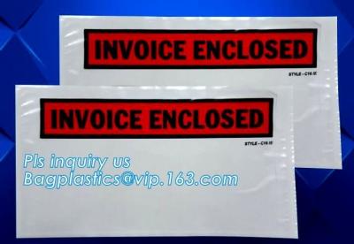 China TNT DHL shipping packing list document envelopes, packing list padded envelope, tamper proof express use plastic packing for sale