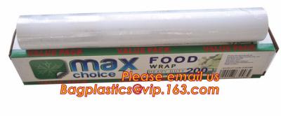 China Eco friendly non toxical soft pe pvc food cling wrap on sale, 100% pure raw material plastic pe pvc environmental food for sale