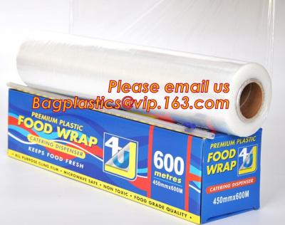 China Newly design household food grade excellent quality factory price cling film, pe food plastic wrap for sale