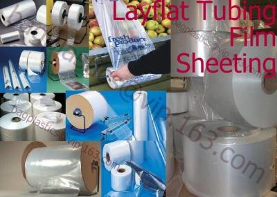 China Clear Lay-Flat Poly Tubing on Rolls, Black Conudctive Poly Tubing on Rolls and Antistatic Poly Tubing on Rolls for sale