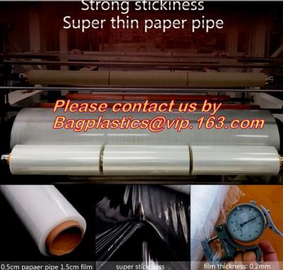 China plastic transparent food nontoxic cling wrap, cast clear plastic extensible wrap film, Lldpe Cast Stretch Banding Film for sale
