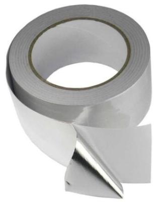 China Temperature Resistant Flame Retardant Aluminum Foil Tape,silver acrylic adhesion paper aluminum foil tape with fireproof for sale