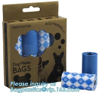 China Custom Printed Biodegradable Pet Dog Disposal Poop Waste Bag, Pet Waste Bags Biodegradable Pet Dog Poop Bag, bagplastics for sale