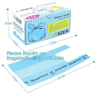 China Baby nappy bag with scented diaper sacks, Diapers bag for newborn,disposable diaper sacks, 3 mil packaging biodegradable for sale