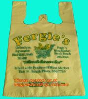 China 100% Biodegradable Compostable Trash Bags 13 Gallon 0.05mm Thick T-Shirt Shopping Bags for sale