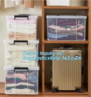 China 10L Clear PP Plastic Storage Box with Handles, Transparent Stackable Household Container for sale