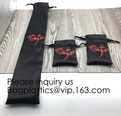 China Custom Satin Drawstring Bag for Gift Packaging 20x25 cm Eco Friendly Durable for sale