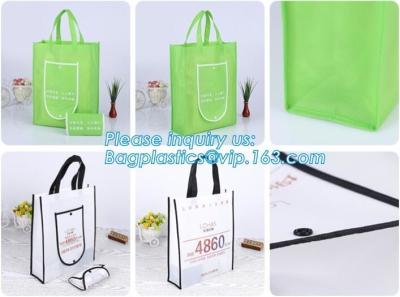 China High Quality Custom Printing Recyclable Laminated PP Non Woven Bag, Customized LOGO print recycled foldable non woven ba for sale