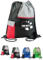 China Custom Eco-Friendly Waterproof Polyester Drawstring Bag 190D 210D 420D for Shopping Travel for sale