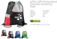 China Custom Eco-Friendly Waterproof Polyester Drawstring Bag 190D 210D 420D for Shopping Travel for sale