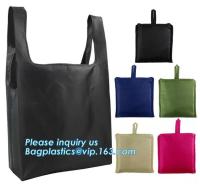 China Foldable Reusable Shopping Bag 210D Polyester Drawstring Backpack 54x40x40cm for sale