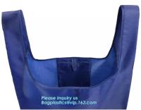 China Foldable Reusable Shopping Bag 210D Polyester Drawstring Backpack 54x40x40cm for sale