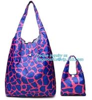 China Custom Foldable Reusable Shopping Bag 210T Polyester Drawstring Bag 54x40x40cm for sale