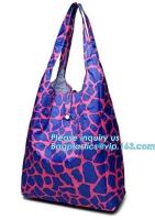 China Custom Foldable Reusable Shopping Bag 210T Polyester Drawstring Bag 54x40x40cm for sale