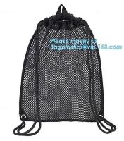 China Polyester Drawstring Backpack Mesh Net Gift Backpack for Kids Outdoor Cycling 54x40x40cm for sale