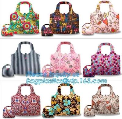 China Hot sale best quality custom reusable promotional folding foldable polyester shopping bag wholesale bagease bagplastics for sale