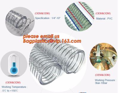 China Transparent PVC Spiral Steel Wire Reinforced Pipe Floating Dredge Hose for sale