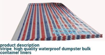 China 6 Mil White Waterproof Drawstring Dumpster Container Liners Recycled PE for Waste Disposal 30 Yard for sale