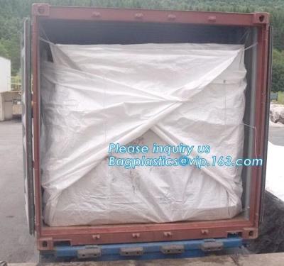 China 12 Mil Reusable Open Top Drawstring Dumpster Container Liner for 20-40 Yard Roll Off Waste Disposal for sale