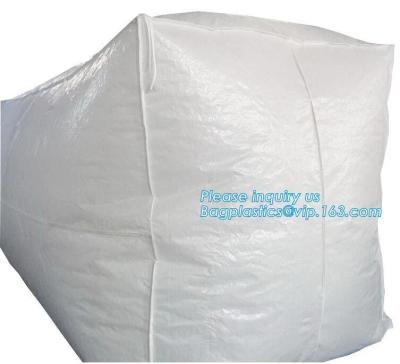 China Open Top Drawstring Dumpster Container Liners 10 Mil 6 Mil for 20 30 40 Yard Roll Off Waste Disposal for sale