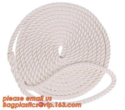 China High Strength Twisted Polyester Safety Rope 30m 25KN for Industrial Climbing and Marine Use for sale