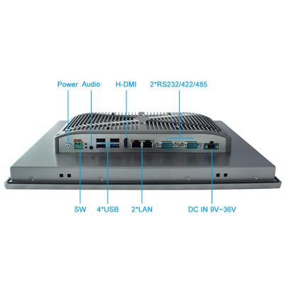 Cina IP65 ha incastonato lo SSD a 15 pollici TPM 2,0 del pc J1900 4G RAM 64GB del pannello di acciaio inossidabile in vendita