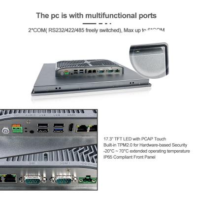 China 17.3“ de Modulaire Ruwe Ingebedde Computer van FHD voor Industrie Automatisering Te koop