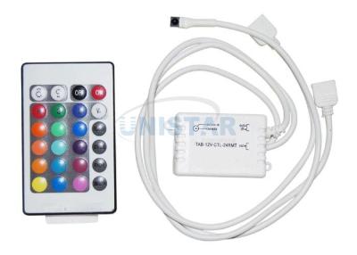 Cina 24 approvazioni chiave di RoHs del CE di CC 12V 24V 5V del regolatore della luminosità del regolatore di RGB LED di infrarosso in vendita