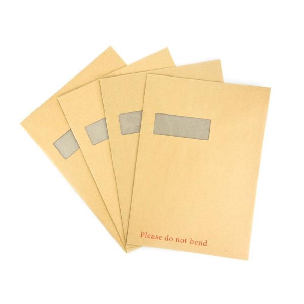 Quality Brown/White Kraft Paper Self-adhesive Board Backed Window Envelopes for Promotion for sale