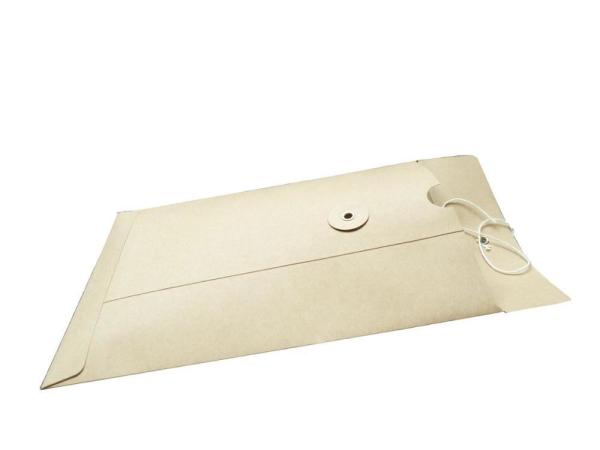 Quality Custom Size Brown Kraft Pocket Style Envelope without Gusset for Important for sale