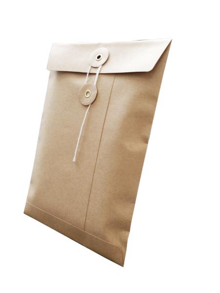 Quality Custom Size Kraft String and Washer Closure Envelopes for Confidential for sale