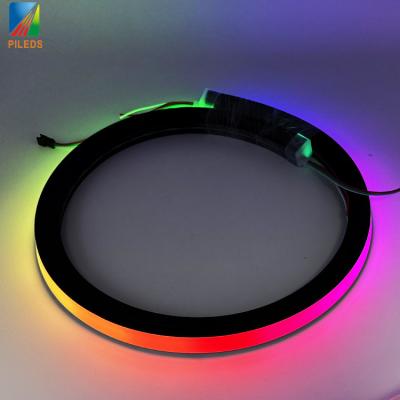 WS2811 SPI 12V/24V Addressable Custom Flexible Waterproof Black Silicone RGB LED Neon Light Strip Bars IP65 for Landscape