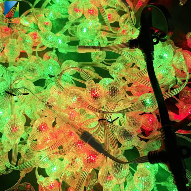 3D Luminous Ball String Light - close-up detail