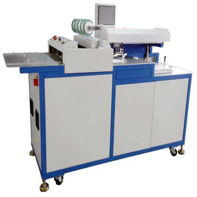 Full Auto Inlay Sheet Glue Tape Pasting Machine in operation
