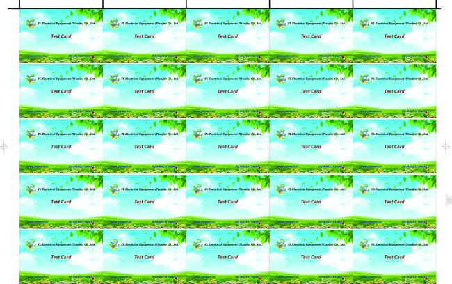 Finished plastic cards produced by the machine