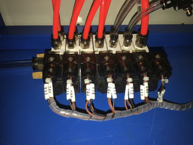 Close-up view of Sequential Number Card Puncher YLP-SN components