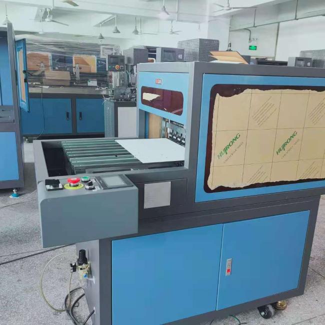 Close-up of punching mechanism on YHP-A machine