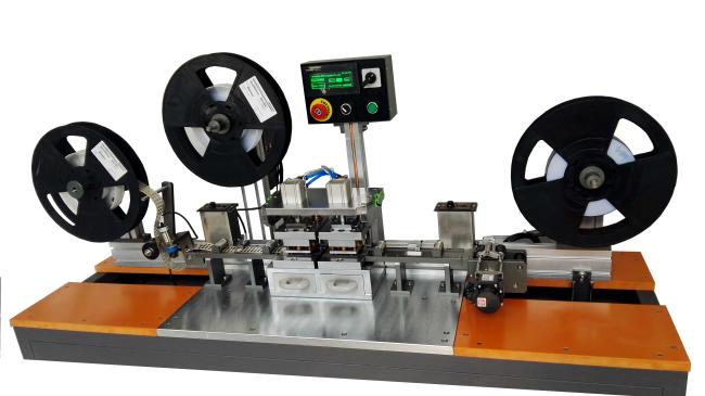 Contactless IC Module Cutter RFID Chip Tape Die Cutting Machine in operation