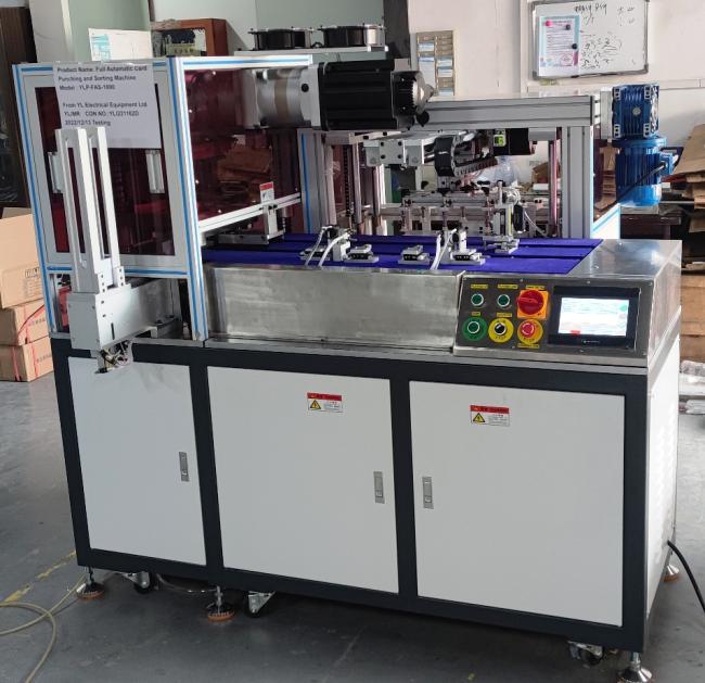 Auto Plastic Playing Card Punching Machine YLP-FA-600 in operation