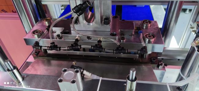 Close-up view of CR80 Card Die Cutting Machine components