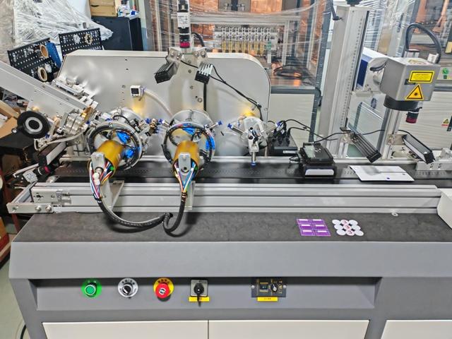 Mini Rectangular RFID Card Laser Engraving Machine YMC-LDP-1 in operation