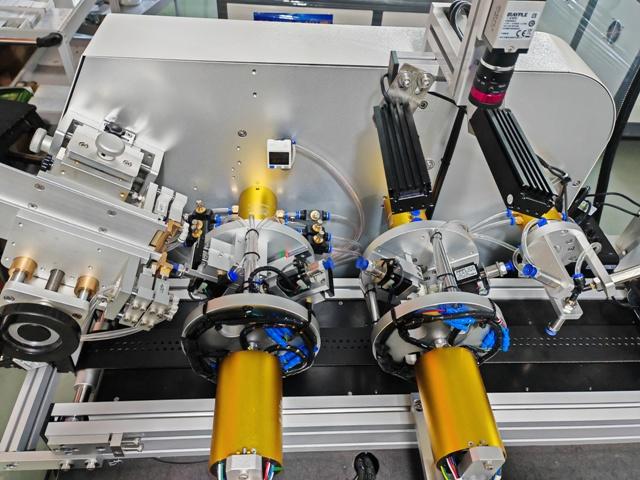 Close-up view of YMC-LDP-1 machine components