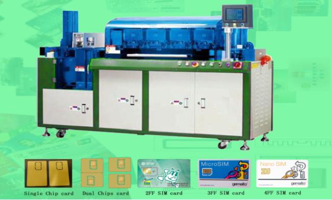 All-in-one SIM Card Punching Machine in operation