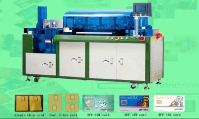 China Full Automatic 2FF Mini SIM Card Punching Machine For 1 Chip And 2 Chip Cards for sale