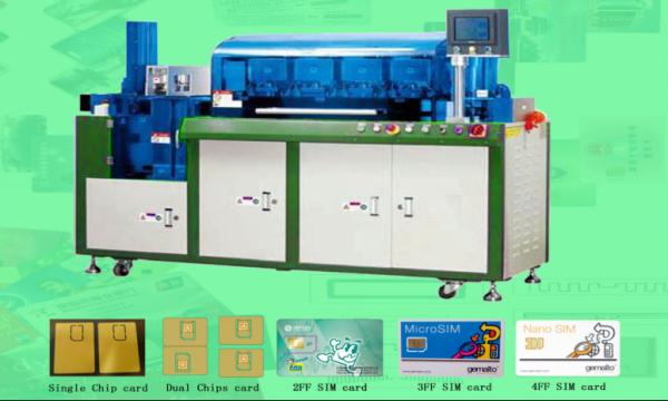 Quality Full Automatic 2FF Mini SIM Card Punching Machine For 1 Chip And 2 Chip Cards for sale